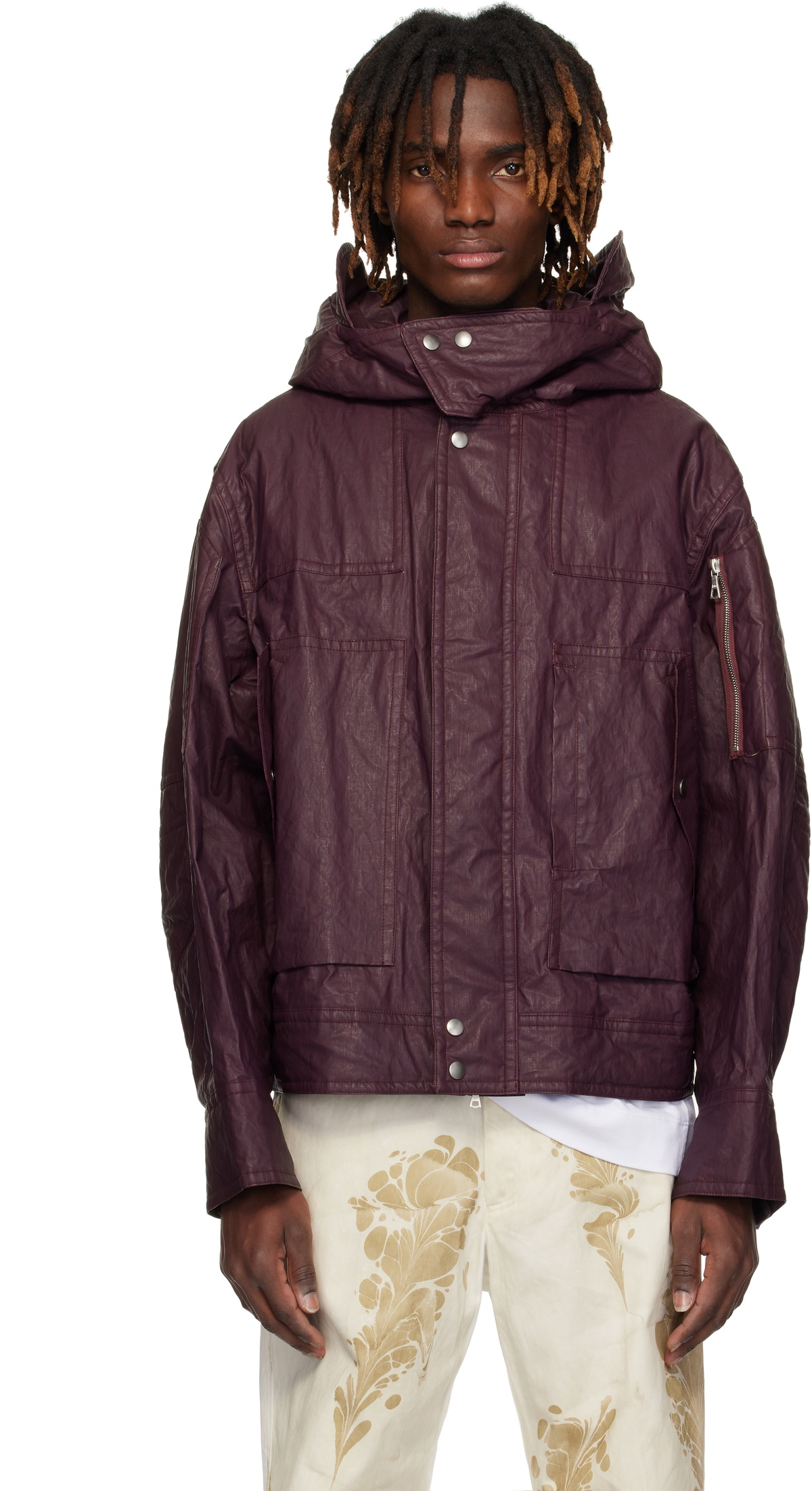 Dries Van Noten Purple Flap Pocket Jacket Dries Van Noten