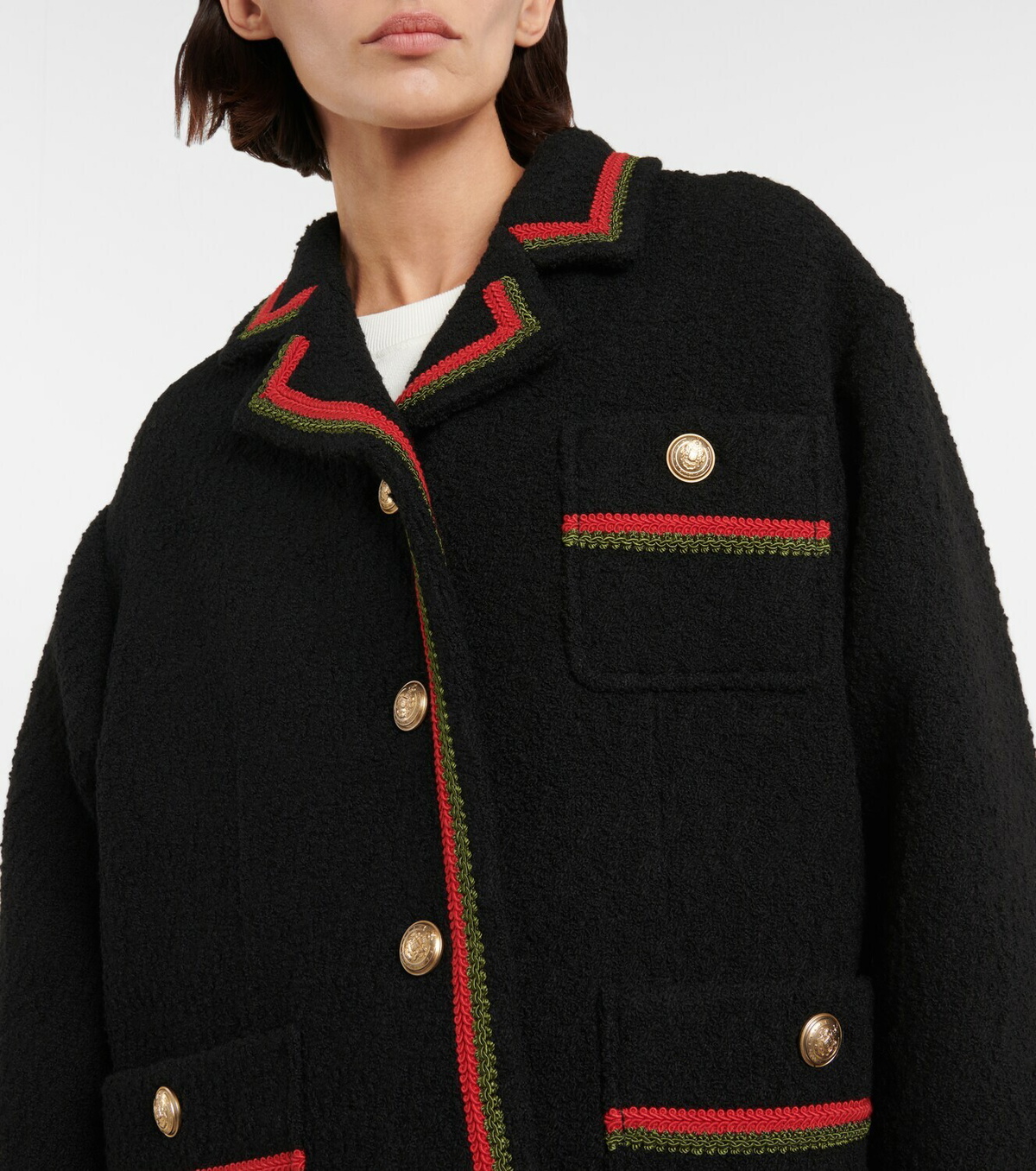 Gucci - Wool tweed peacoat Gucci