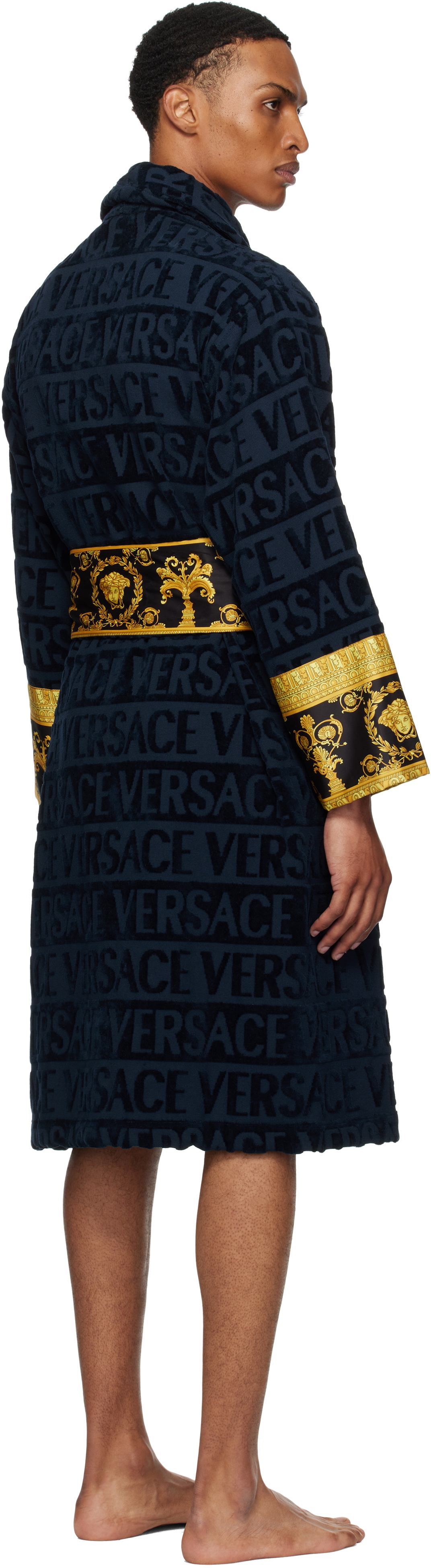 Versace Navy 'I Heart Baroque' Bathrobe Versace