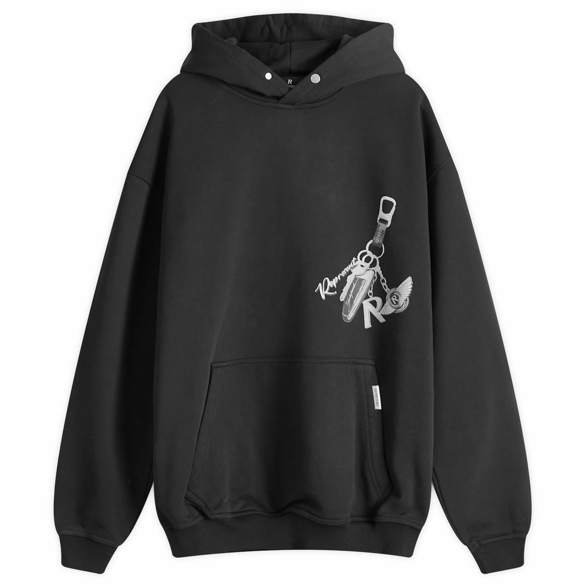 Represent Men's Keys To The Club Hoodie in Jet Black Represent