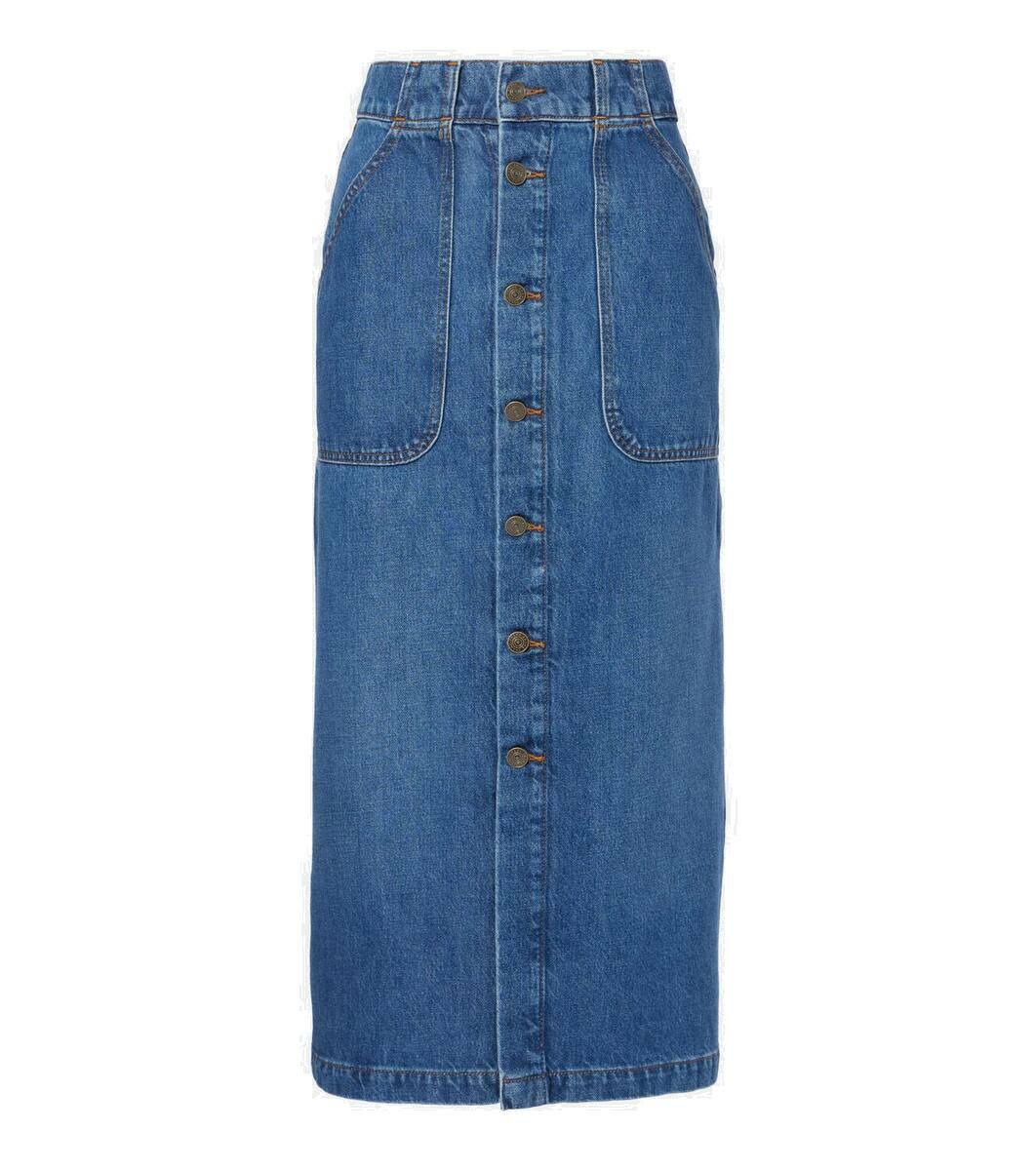 Frame Modern Pocket denim midi skirt Frame Denim