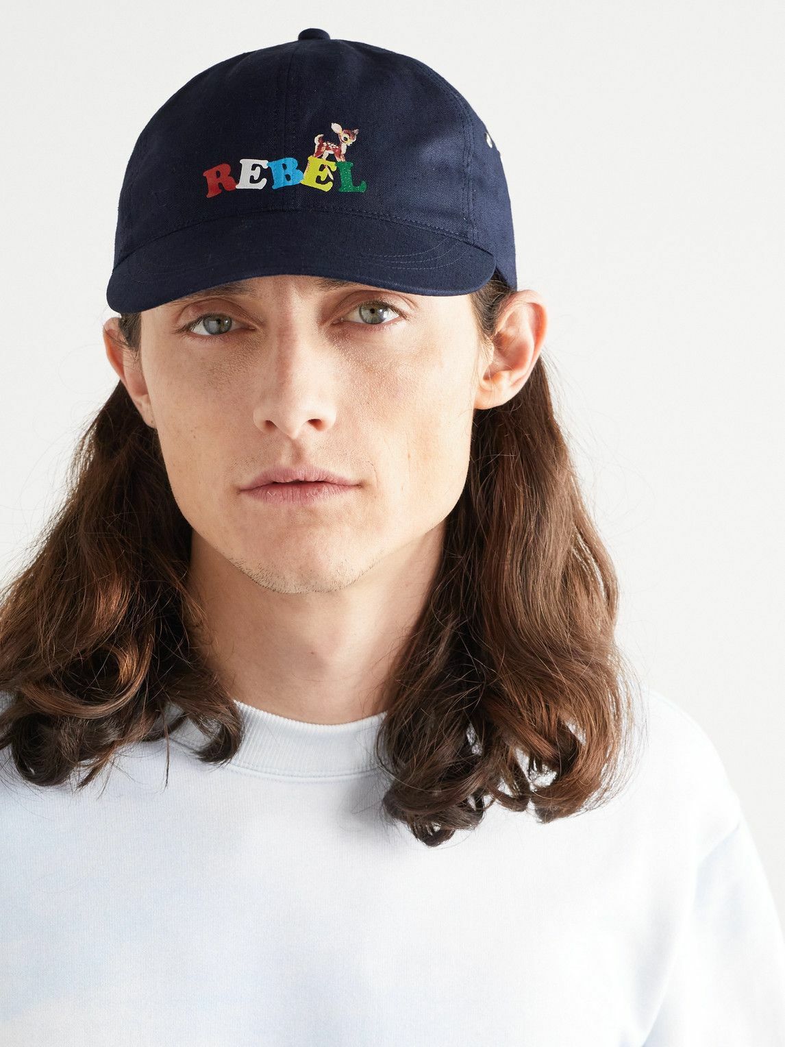 UNDERCOVER - Printed Cotton and Linen-Blend Baseball Cap Undercover