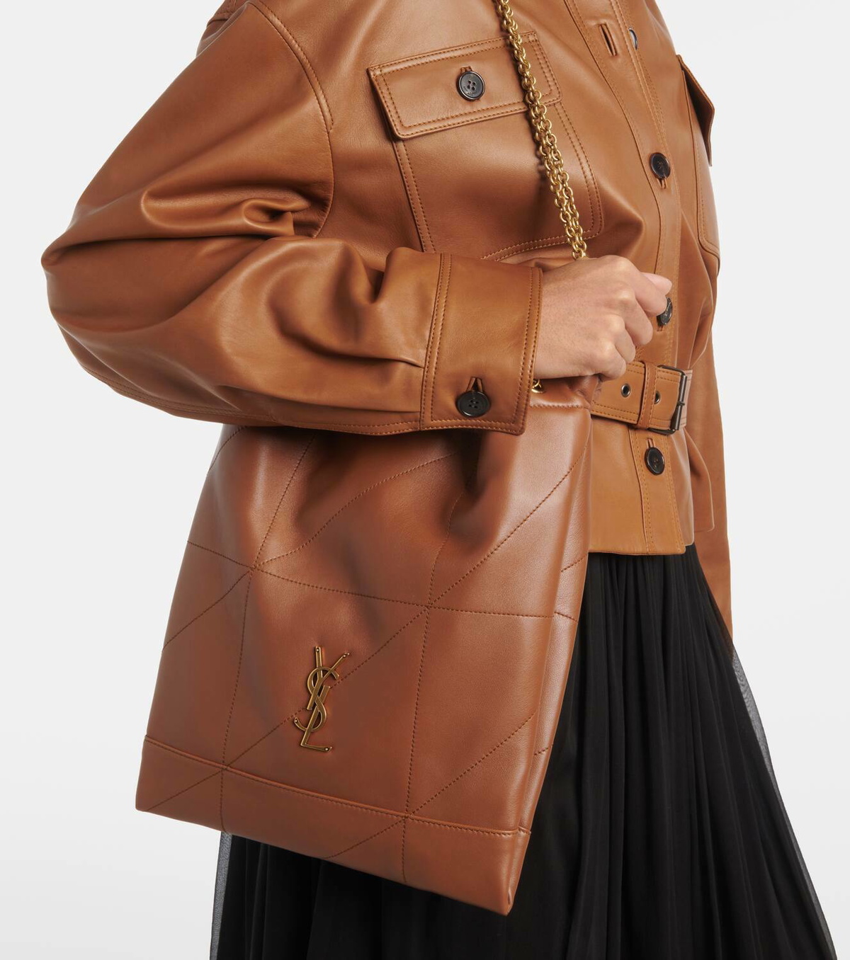 Saint Laurent Jamie Pochon leather tote bag Saint Laurent