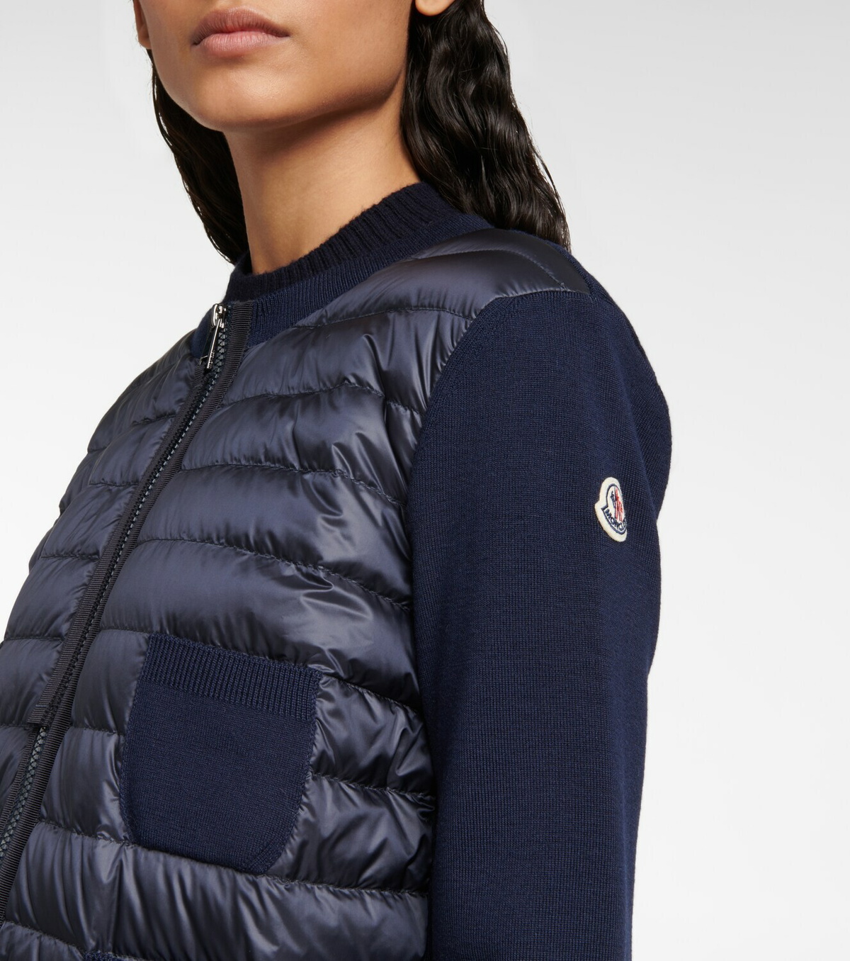 Moncler - Down-paneled virgin wool cardigan Moncler