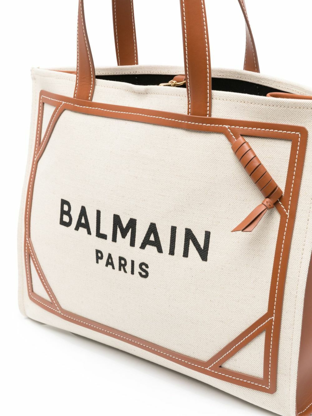 Balmain Neutral B-Army Canvas Tote Bag Balmain