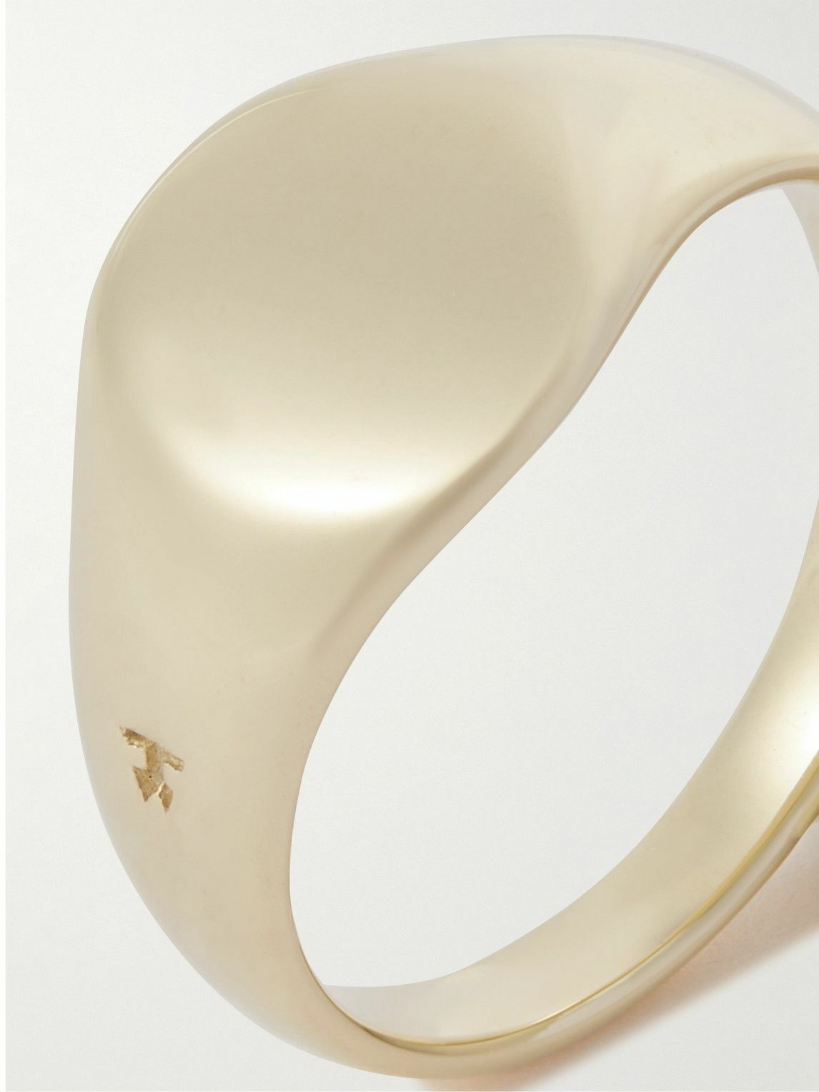Tom Wood - Mini Signet Recycled Gold Ring - Gold Tom Wood