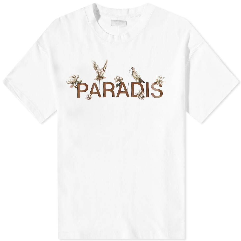 3.Paradis Men's Black Paradis T-Shirt in White 3.Paradis