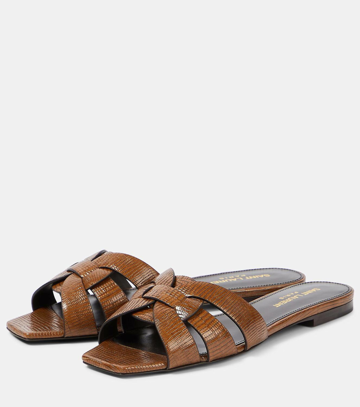 Saint Laurent Tribute lizard-effect leather sandals Saint Laurent