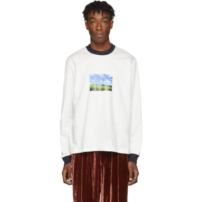 Sunnei White Bliss Print T-Shirt Sunnei