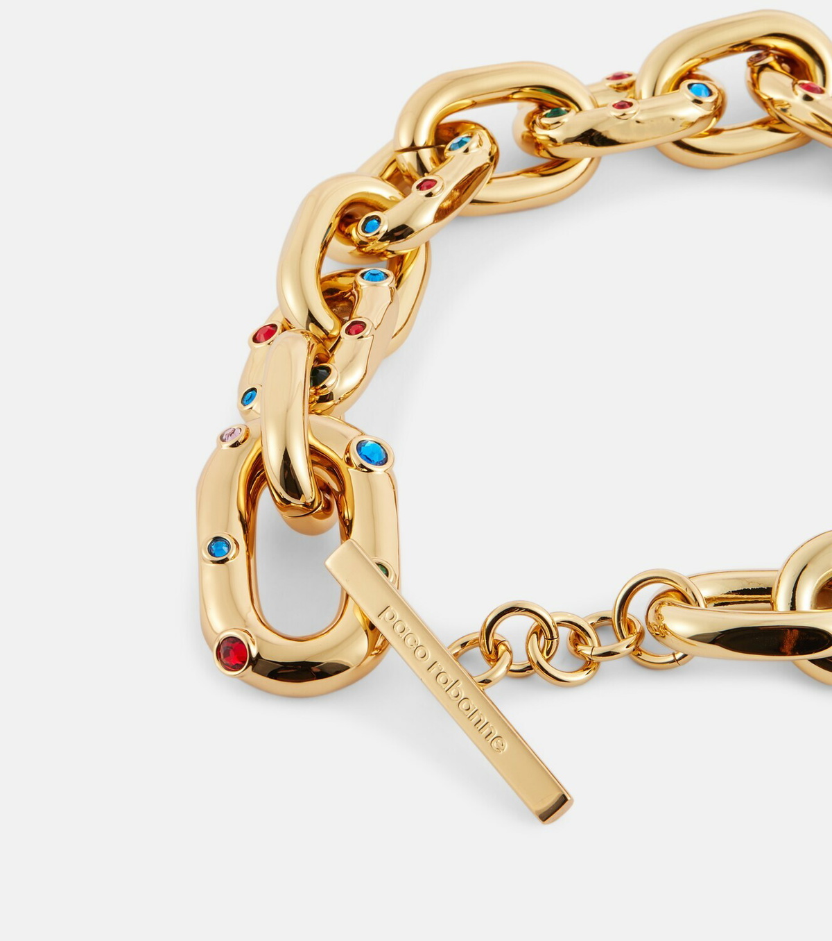 Paco Rabanne Embellished chain link bracelet Paco Rabanne
