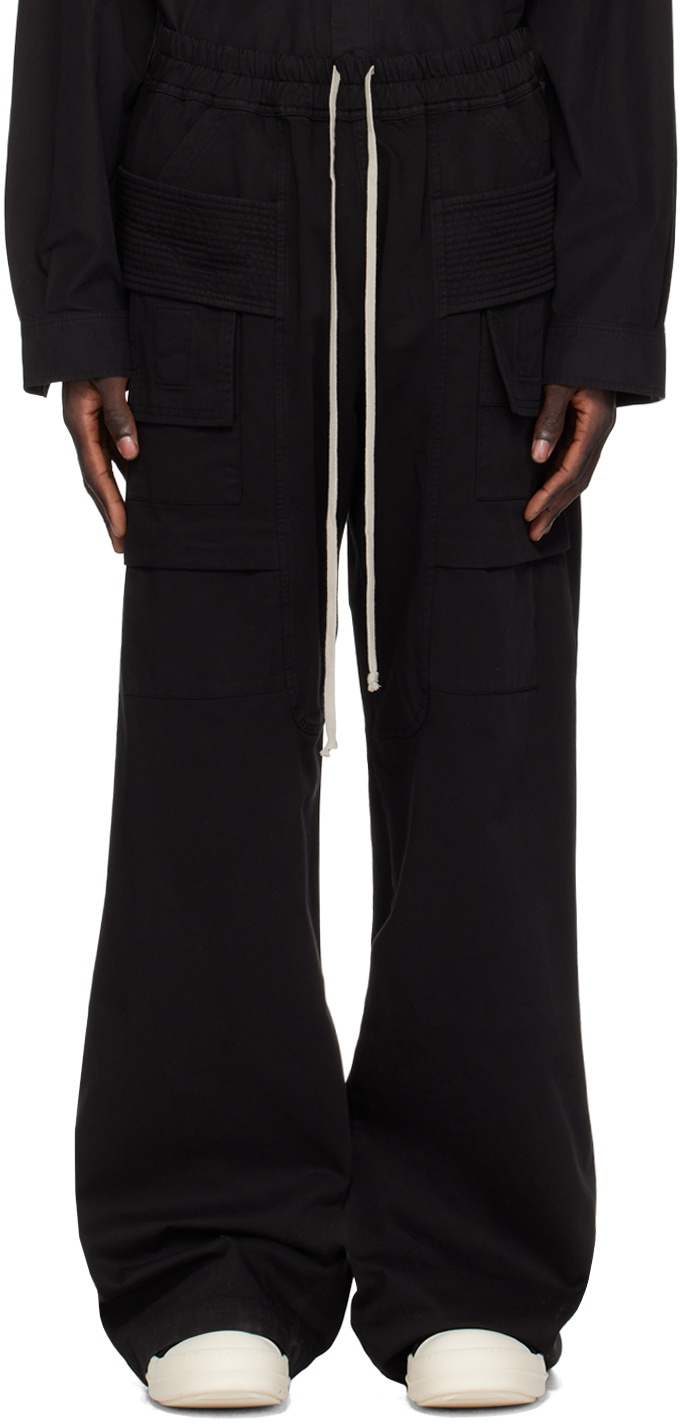 Rick Owens DRKSHDW Black Creatch Cargo Pants Rick Owens Drkshdw
