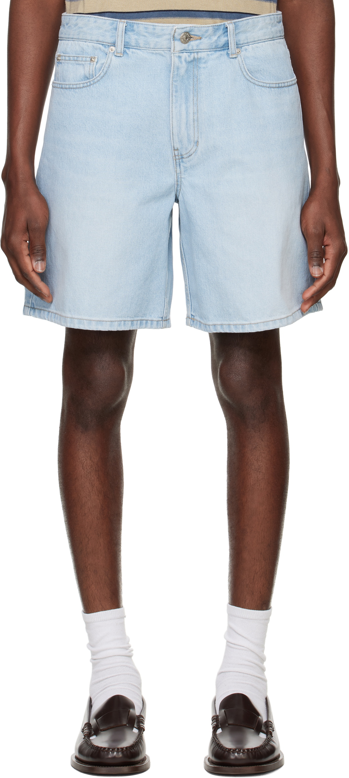 System Blue Bermuda Denim Shorts System
