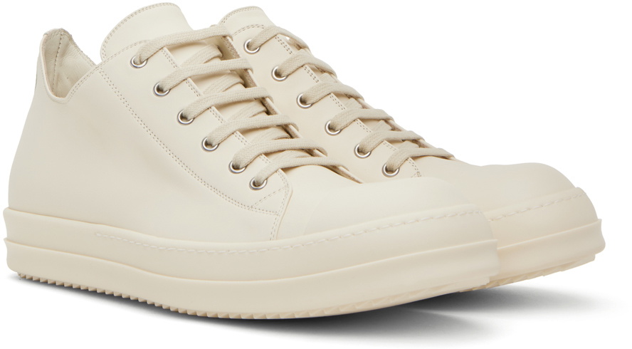 Rick Owens White Low Sneakers Rick Owens
