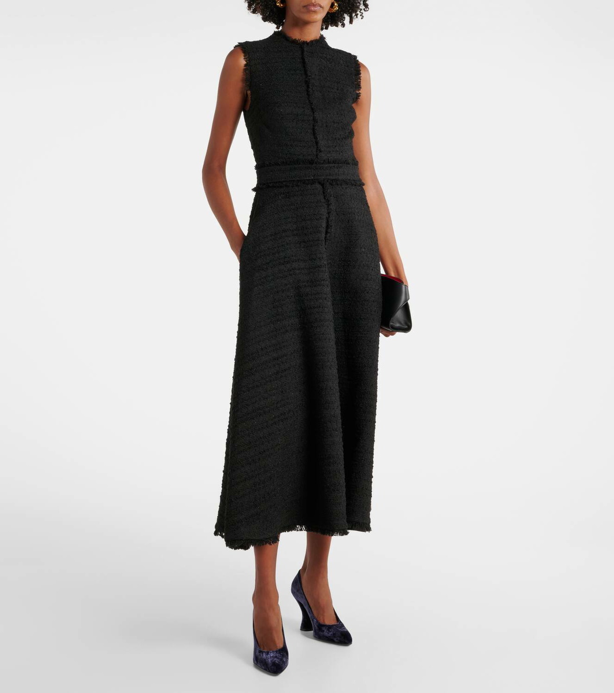 Safiyaa Mary tweed midi dress Safiyaa