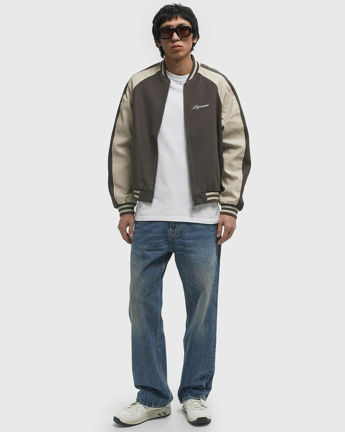 Represent RAGLAN VARSITY JACKET Brown Mens Bomber Jacket Represent