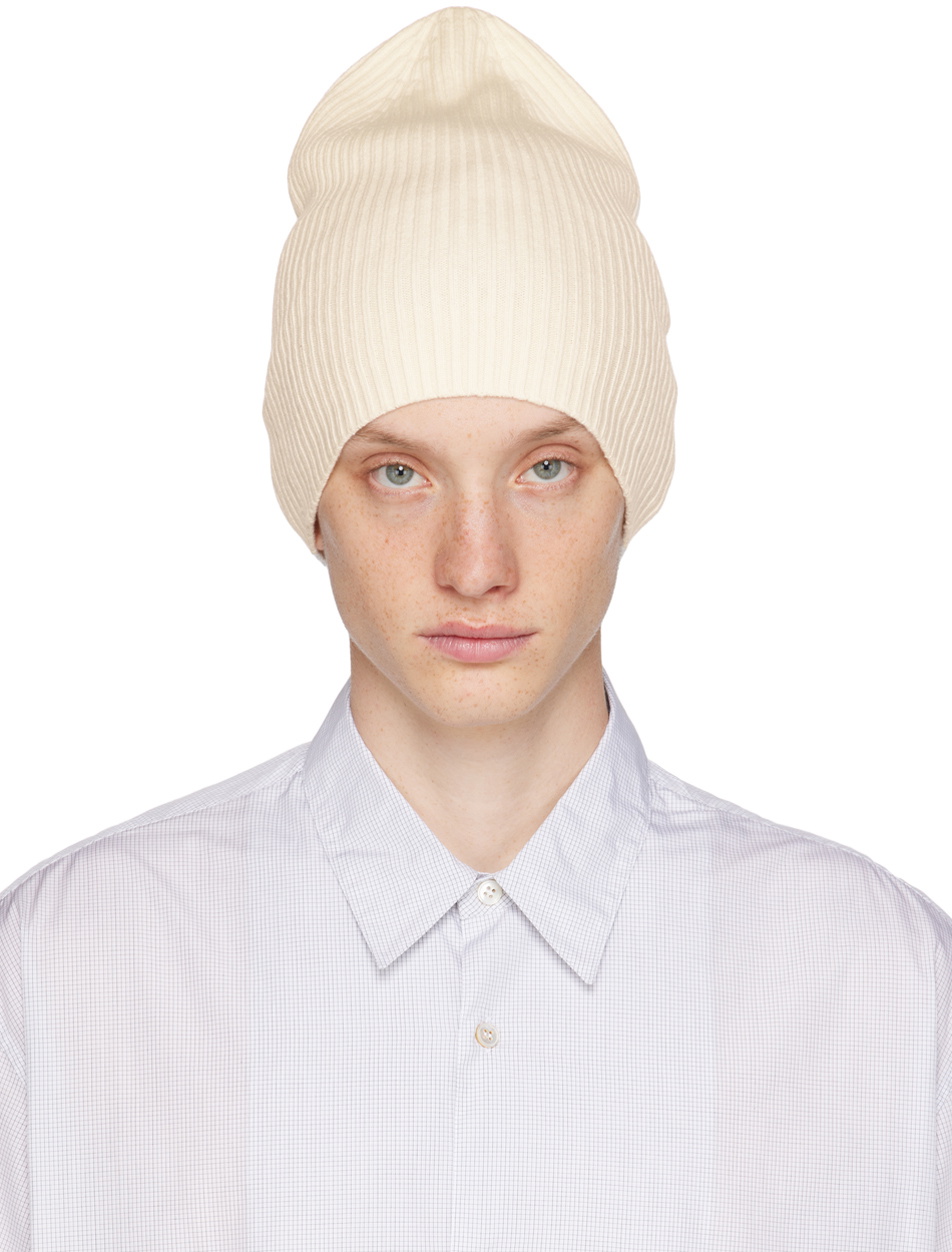 Studio Nicholson White Mikkel Beanie Studio Nicholson