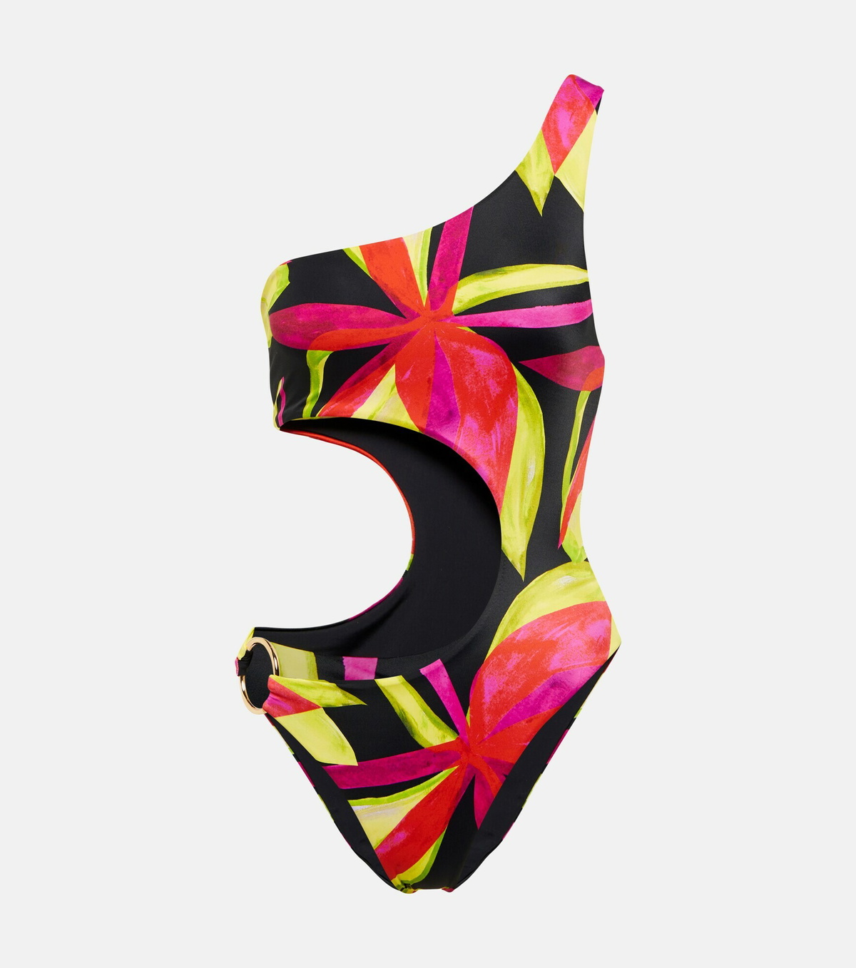 Louisa Ballou - Half Moon cutout printed swimsuit Louisa Ballou