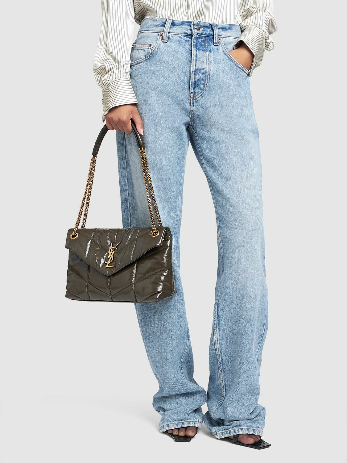 SAINT LAURENT - Small Puffer Leather Shoulder Bag Saint Laurent