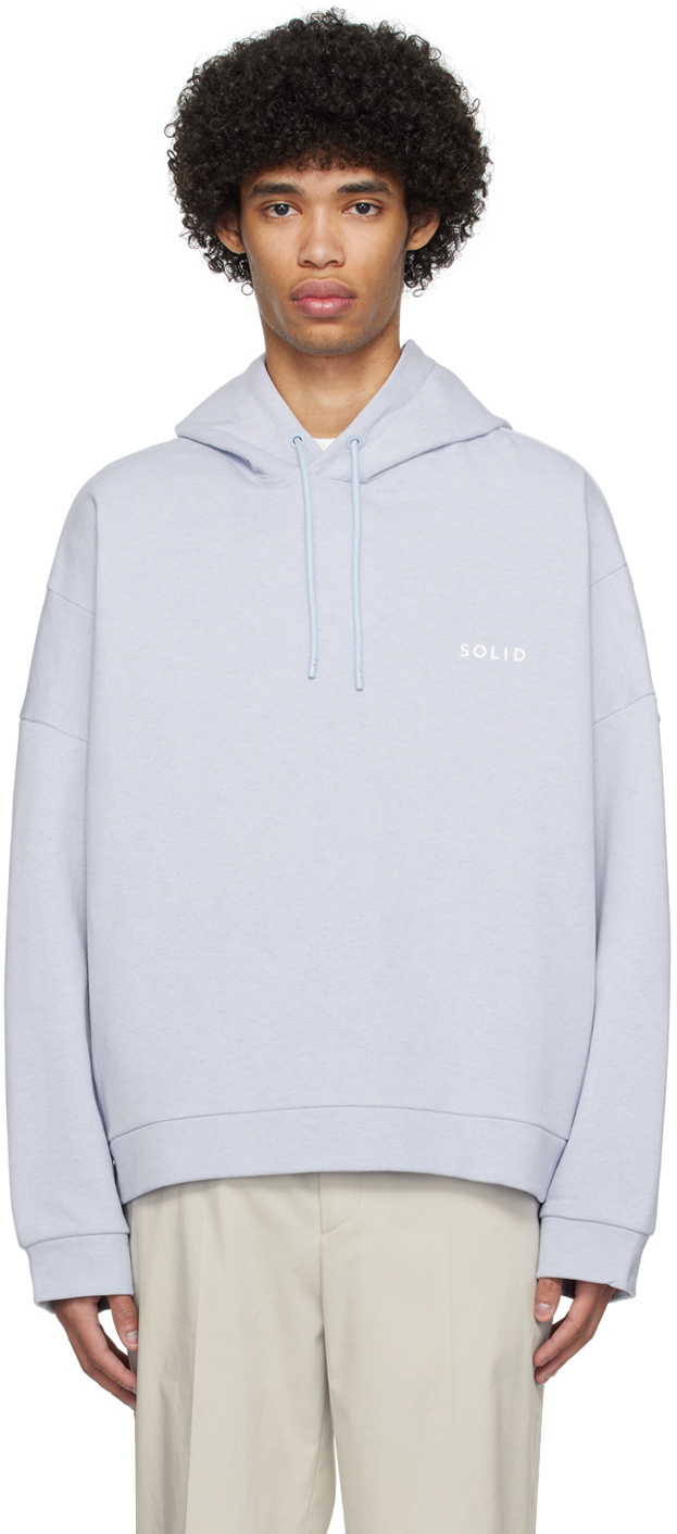 Solid Homme Blue Bonded Hoodie Solid Homme