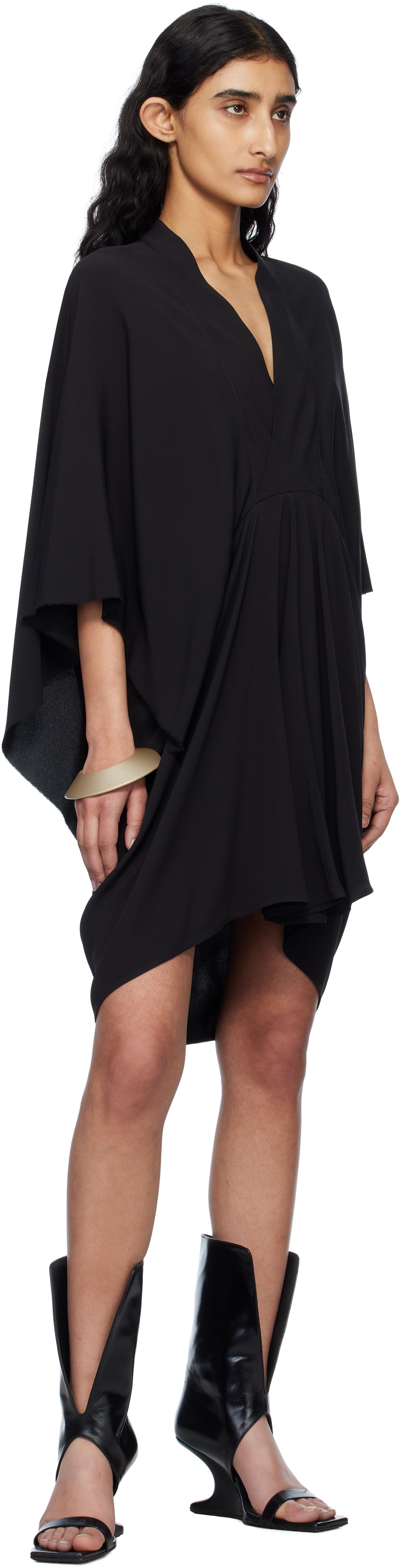 Rick Owens Black Hollywood Half Moon Minidress Rick Owens