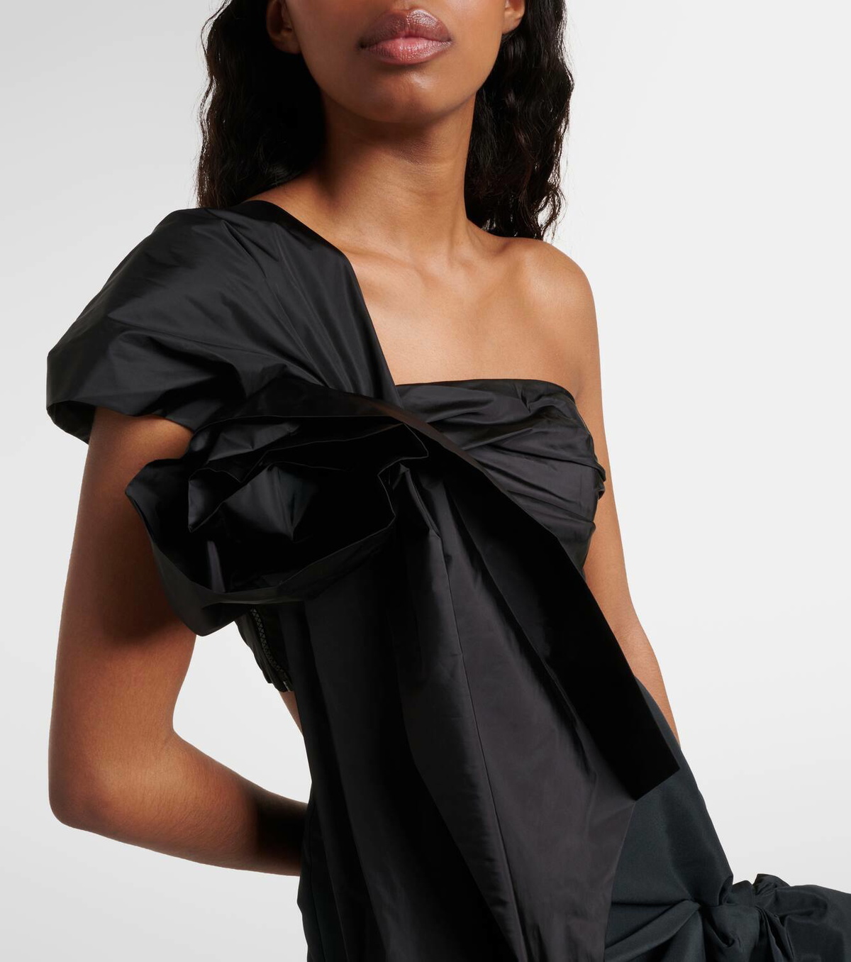 Simone Rocha Floral-appliqué draped crop top Simone Rocha