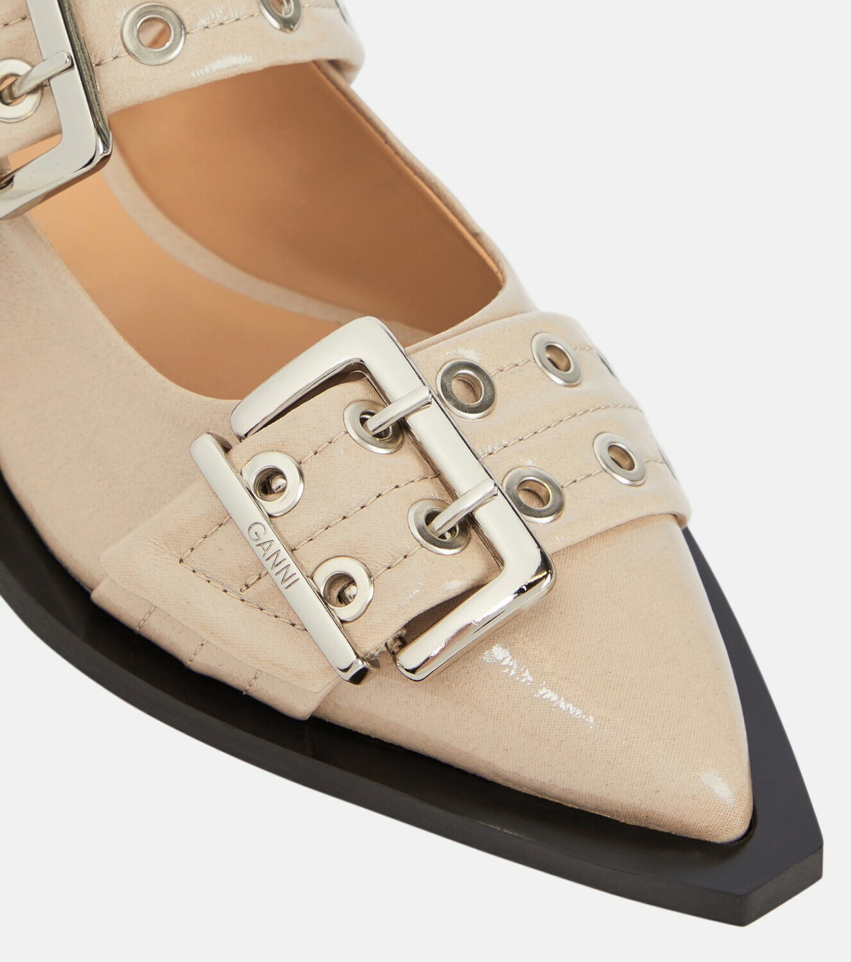 Ganni Faux leather slingback flats GANNI