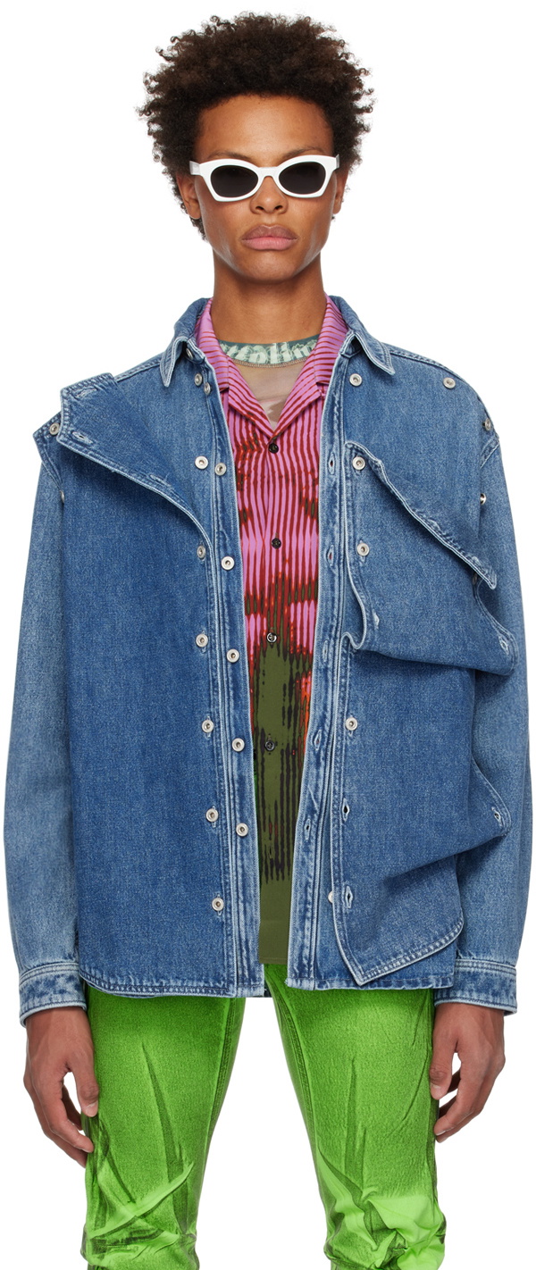 Y/Project SSENSE Exclusive Blue Denim Shirt Y/Project