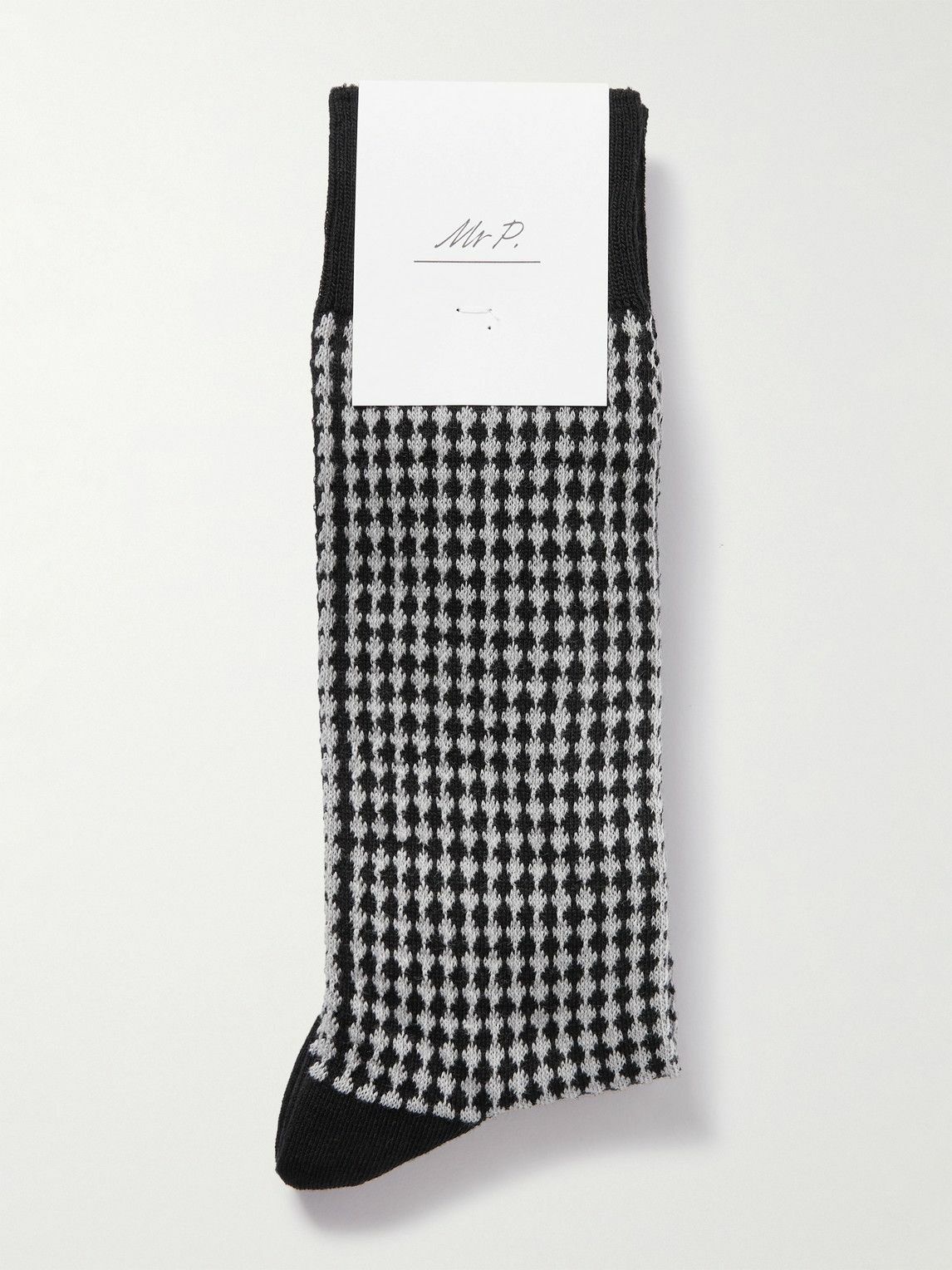 Mr P. - Jacquard-Knit Stretch Cotton-Blend Socks Mr P.