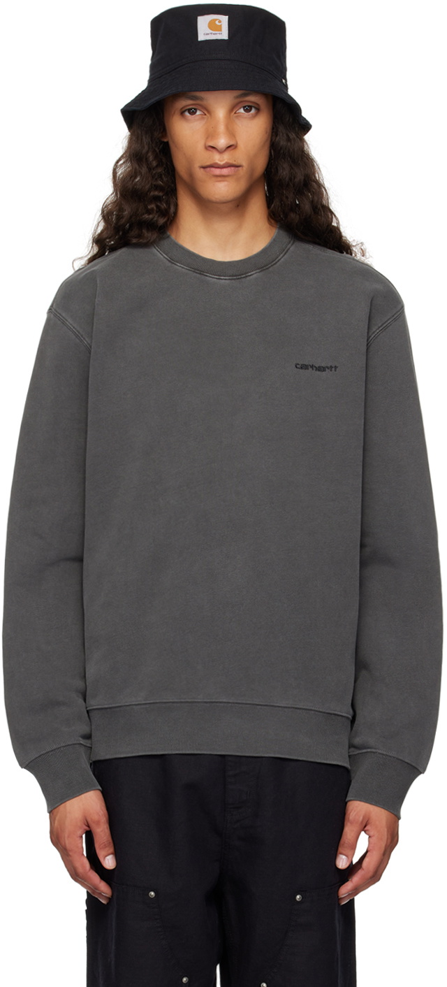 Carhartt Work In Progress Black Duster Script Sweatshirt Carhartt WIP