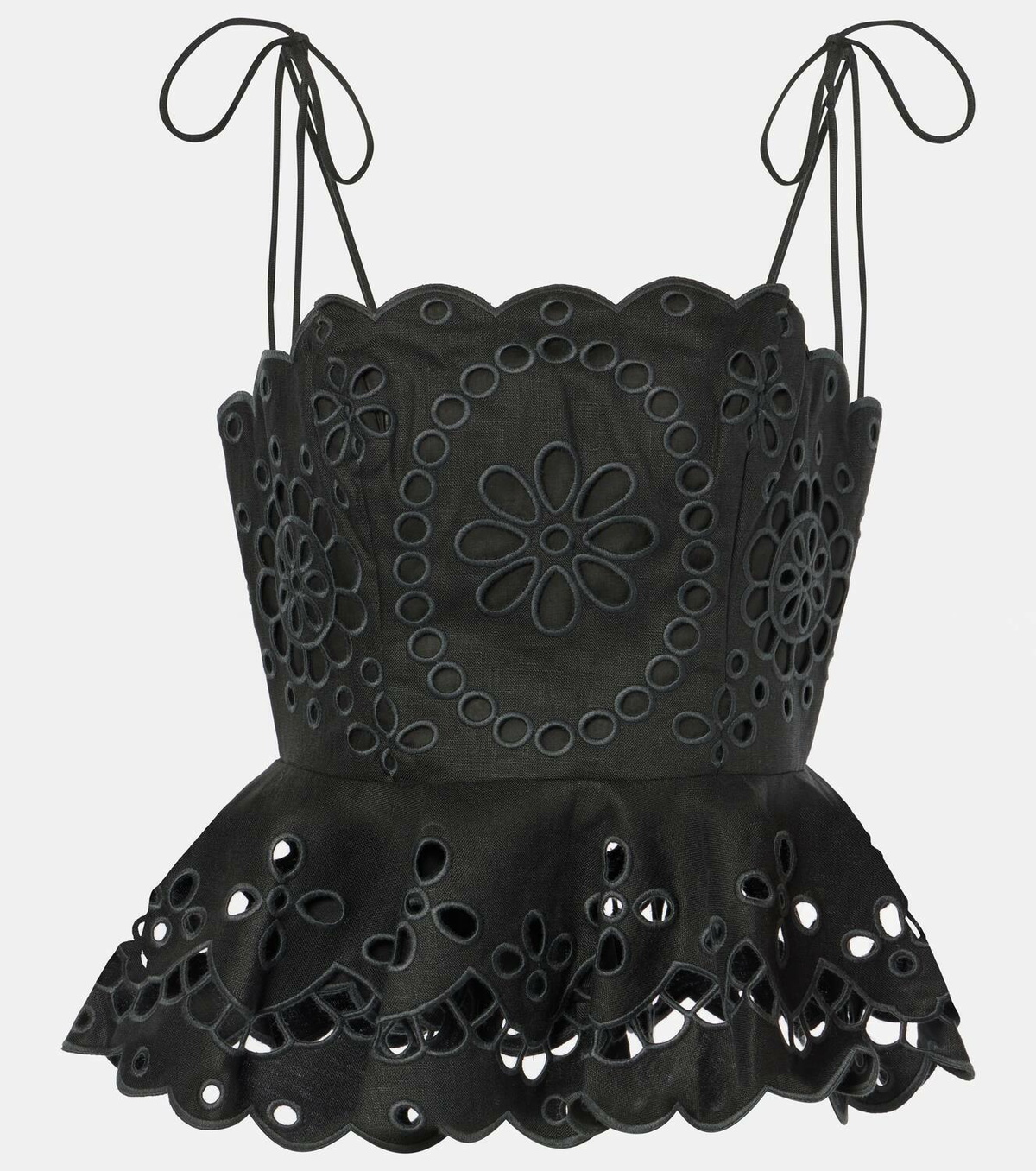 Zimmermann Pop embroidered linen top Zimmermann
