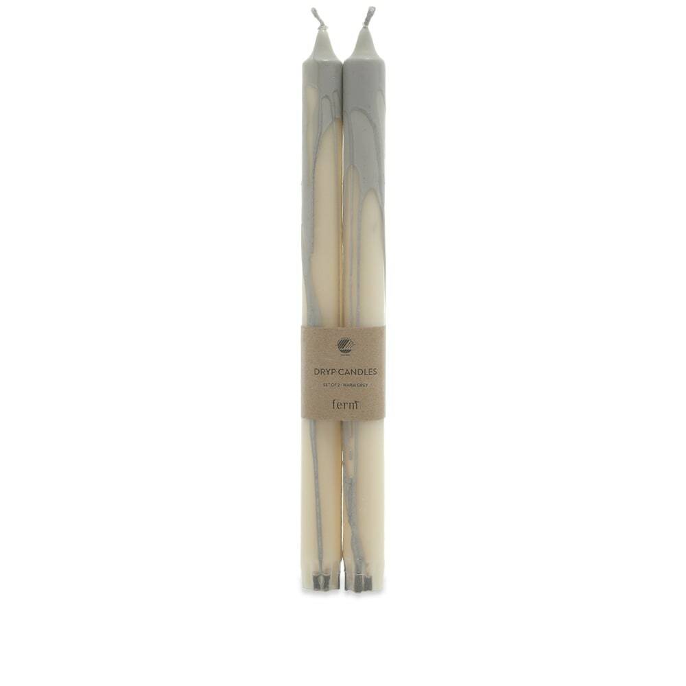 ferm LIVING Dryp Candles - Set of 2 in Warm Grey ferm LIVING