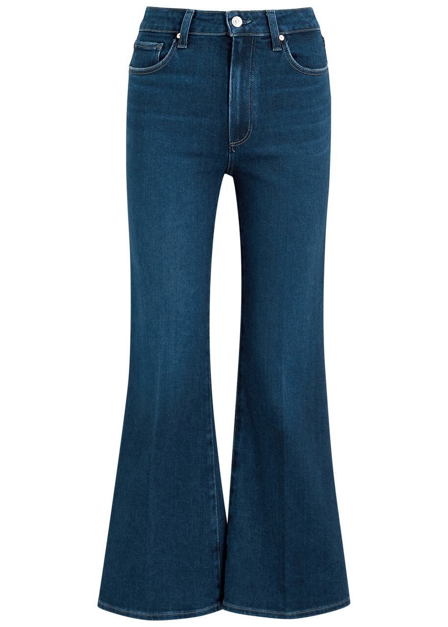 Paige Marlow Skimmer Flared-leg Jeans Dark Blue Paige