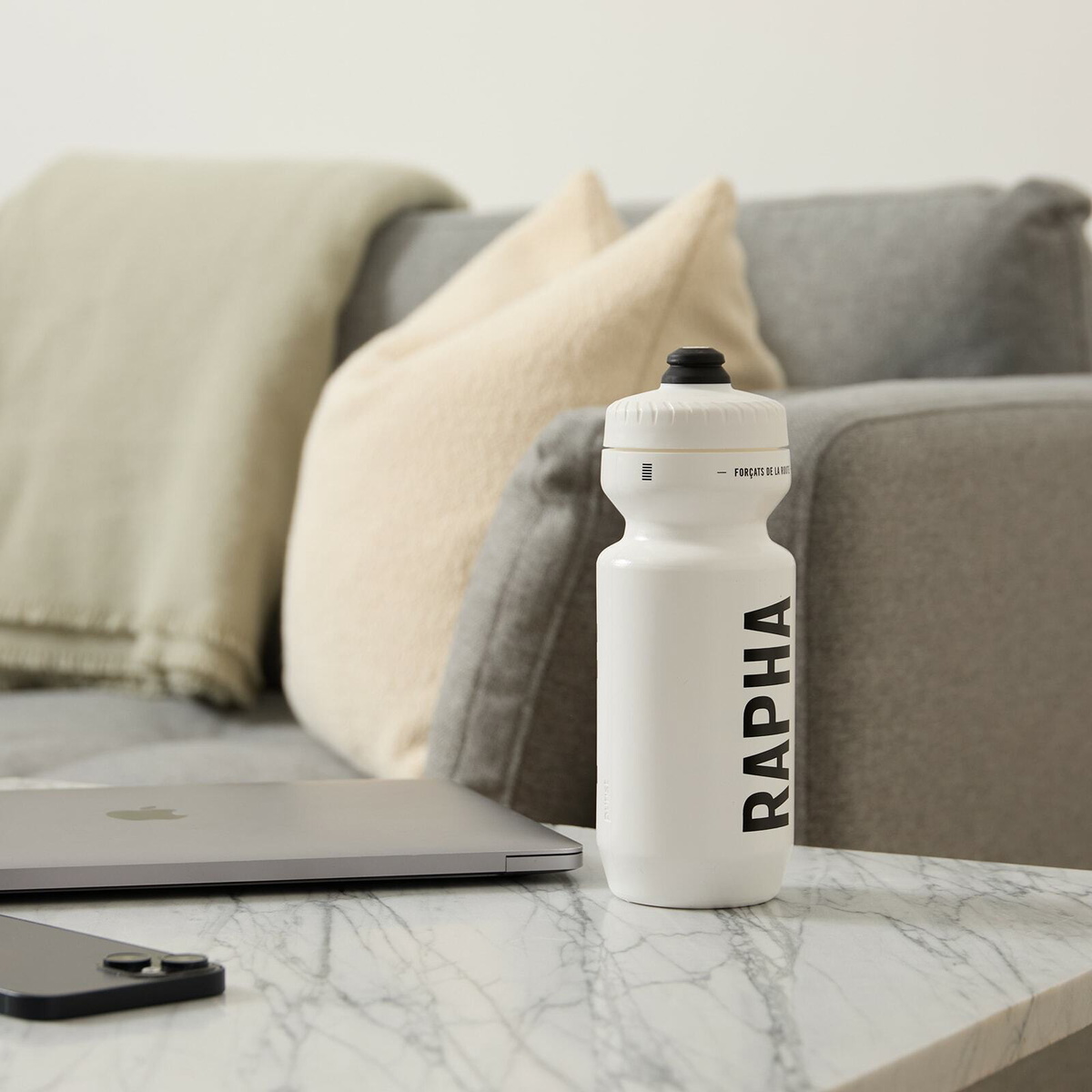 Rapha Men's Pro Team Bidon in White/Black Rapha