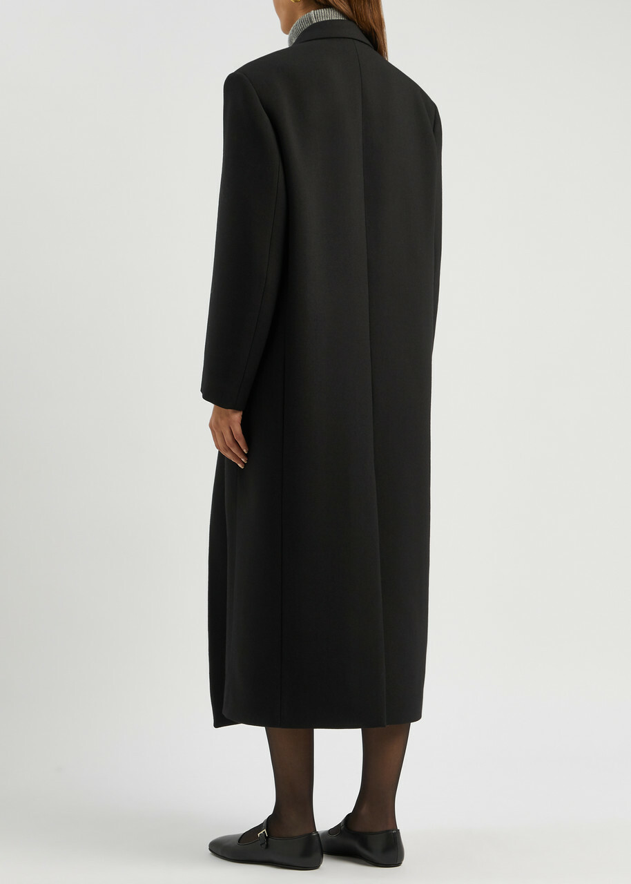 The Row Dhani Oversized Wool Coat Black The Row
