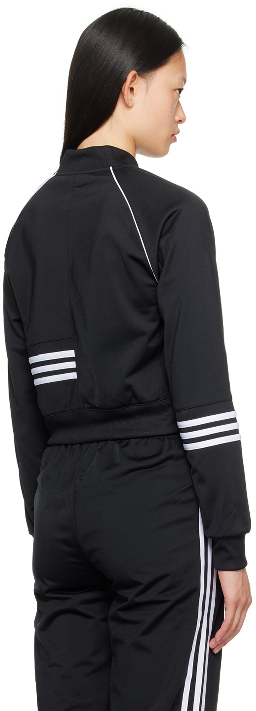 adidas Originals Black Cropped Track Jacket adidas Originals