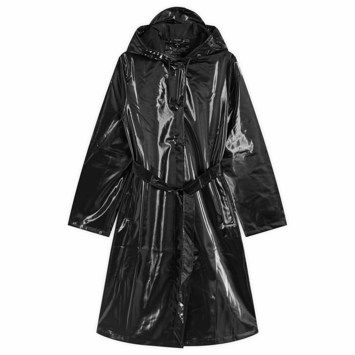 Rains Women's A-Line Long Rain Coat in Night Rains