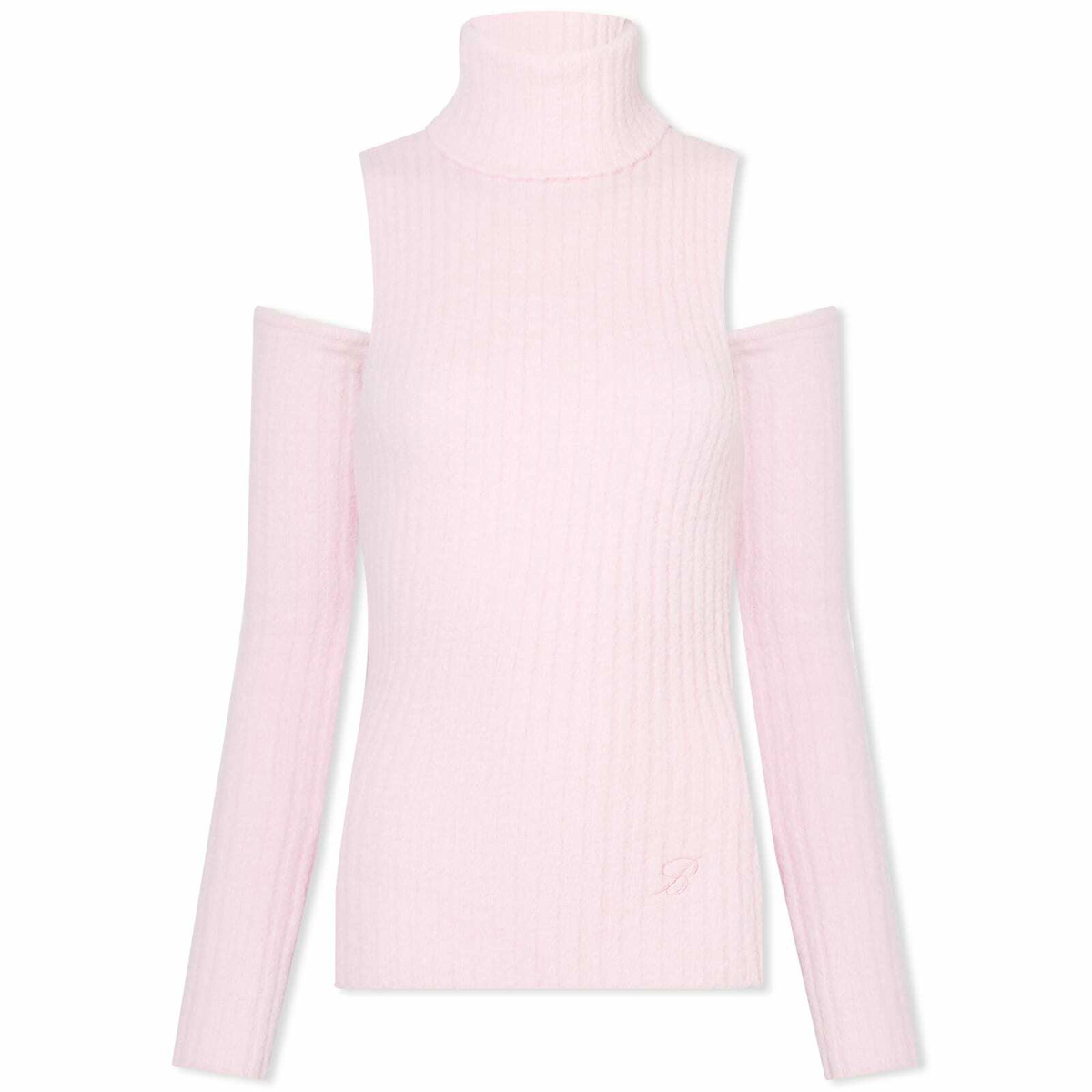 Blumarine Women's High Neck Cut Out Shoulder Jumper in Dalia Blumarine