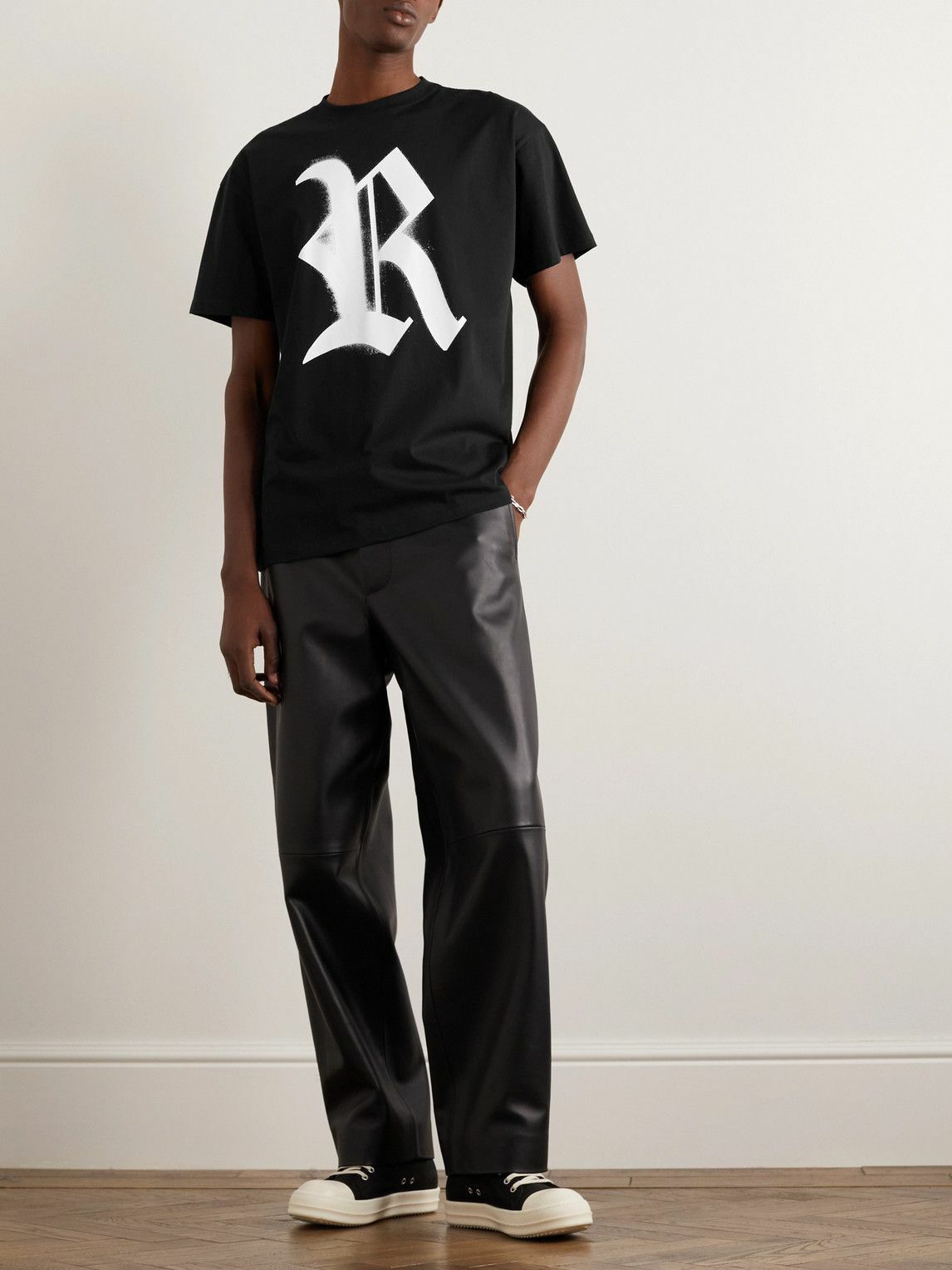 Raf Simons - Logo-Print Cotton-Jersey T-Shirt - Black Raf Simons