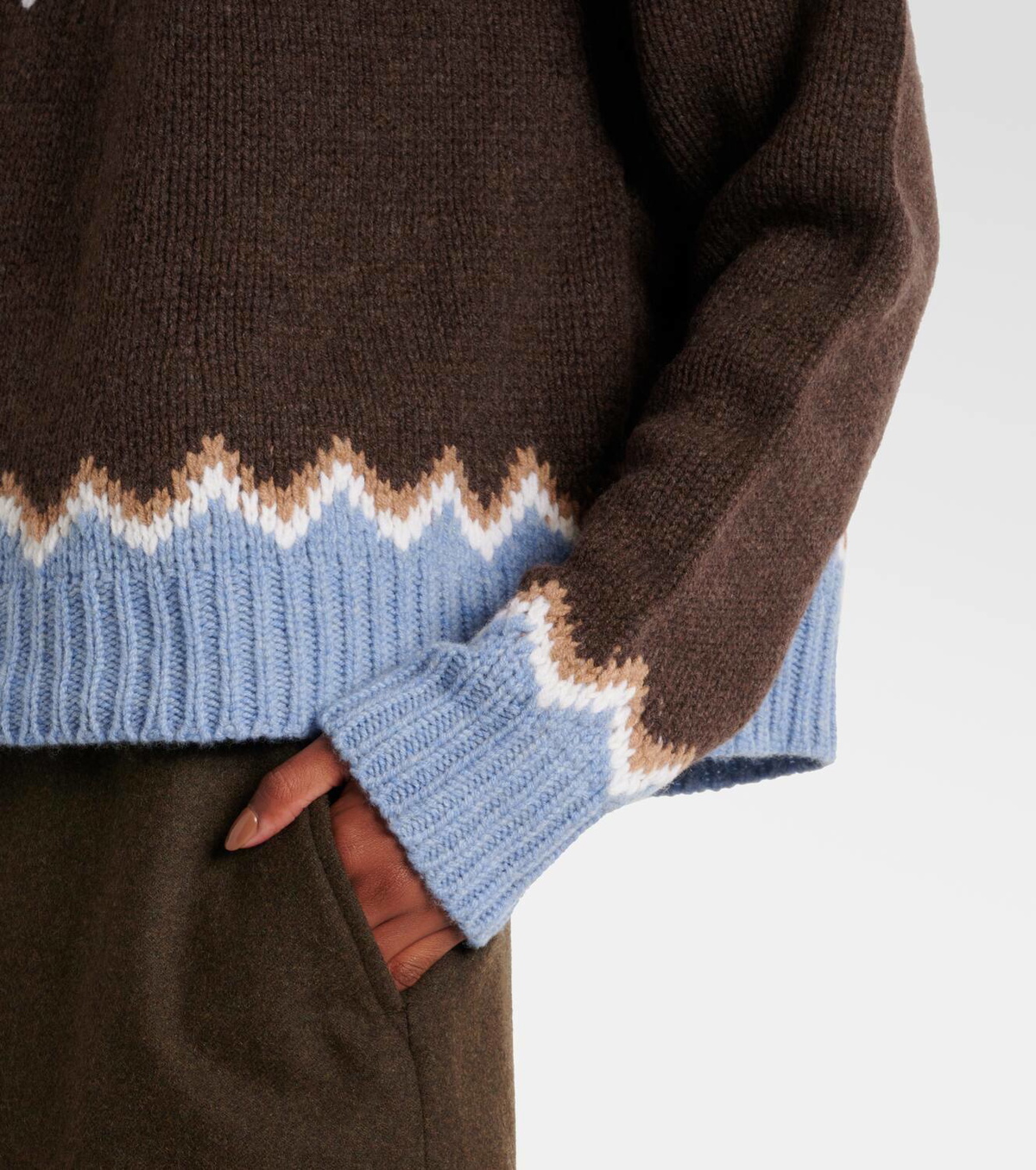 Alanui Embroidered wool turtleneck sweater Alanui