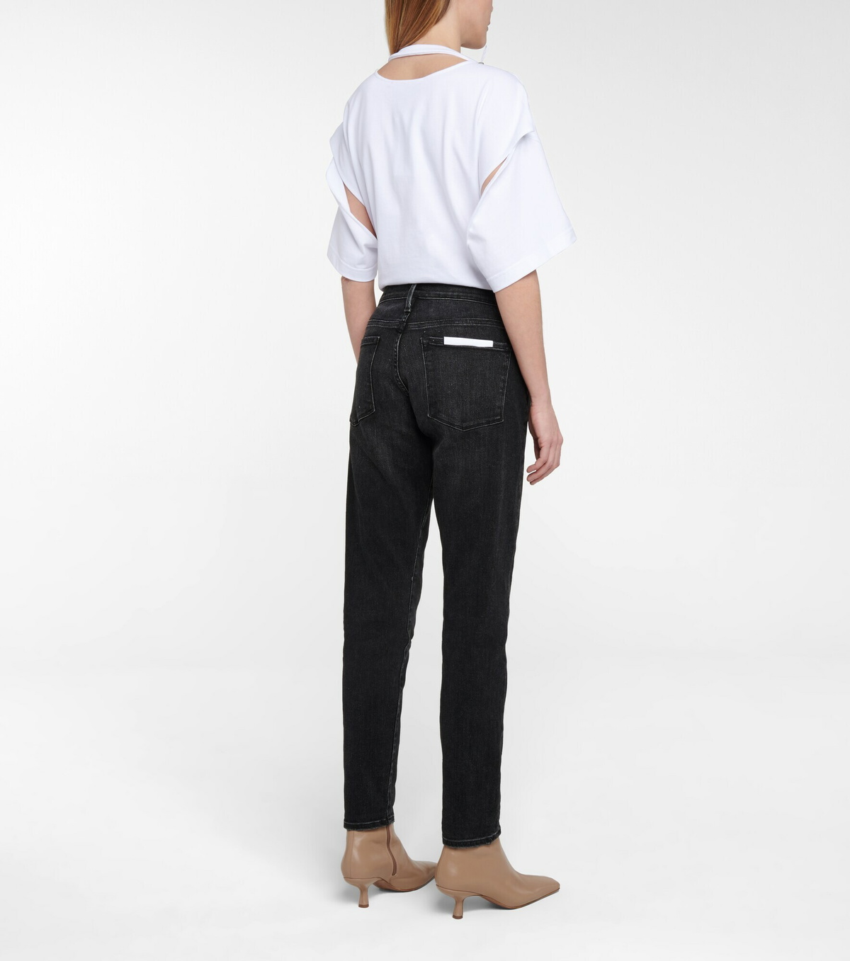 Frame - Le Garçon cropped mid-rise skinny jeans Frame Denim