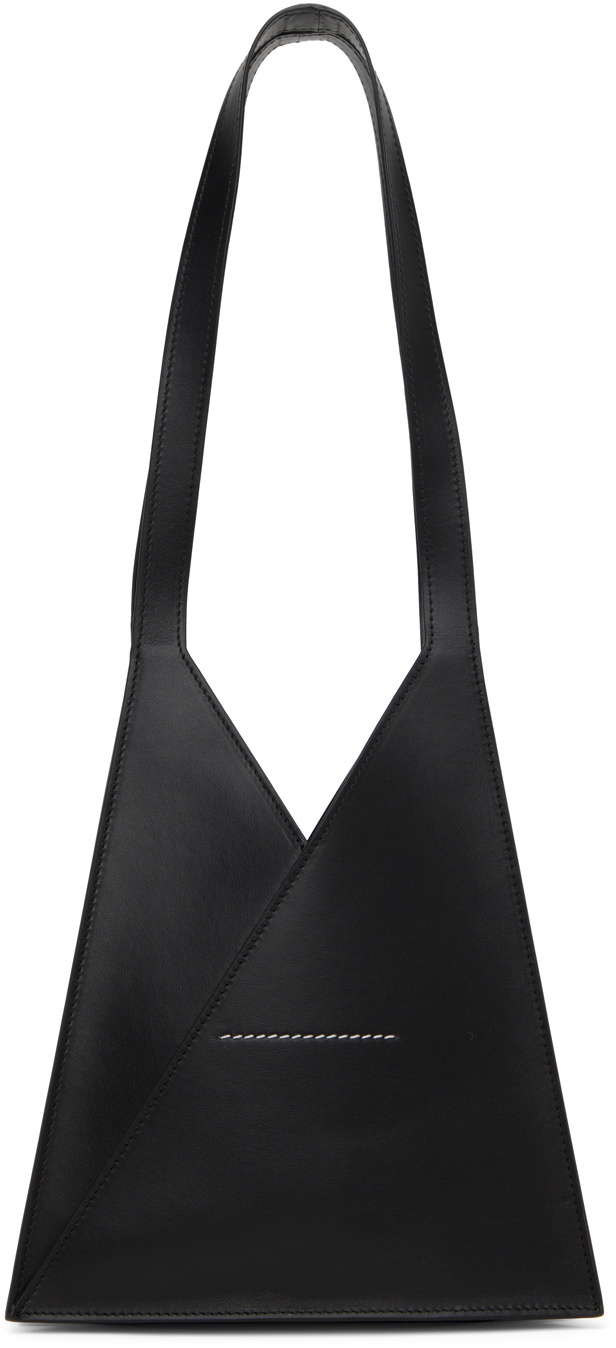 MM6 Maison Margiela Black Mini Triangle 6 Bag MM6 Maison Margiela