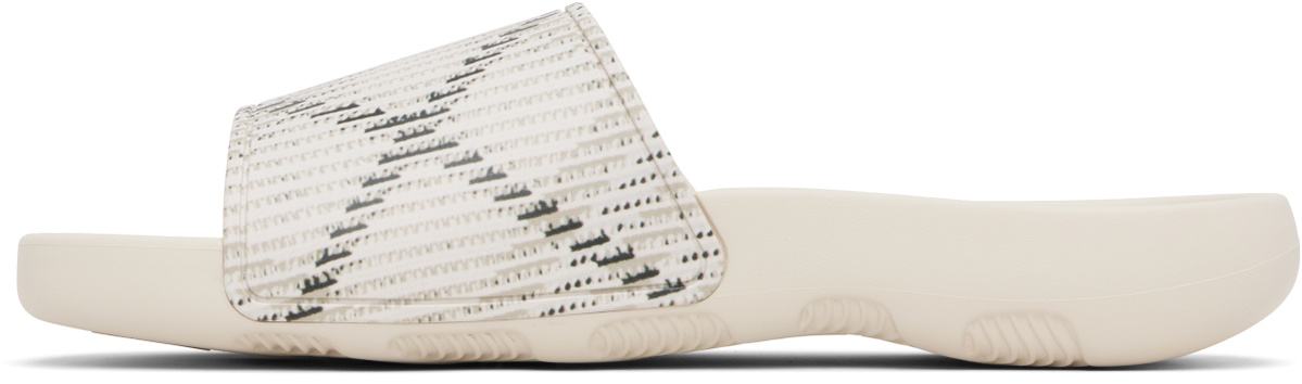 Burberry Beige Check Dive Pool Slides Burberry