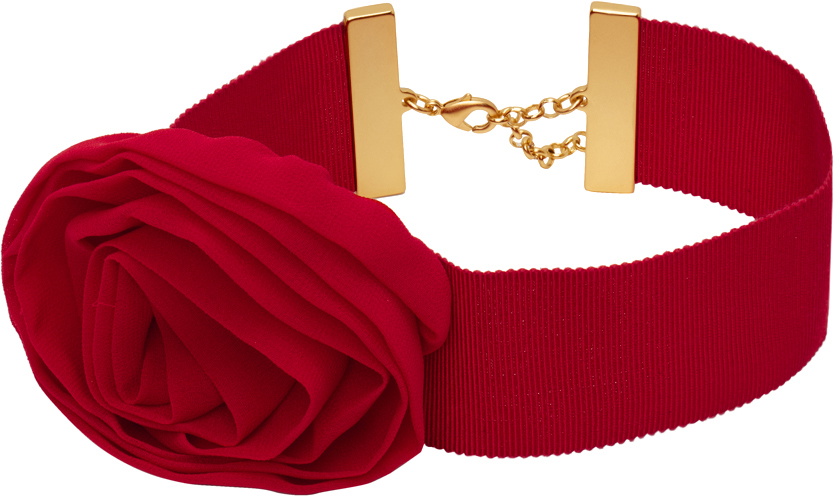Blumarine Red Rose Choker Blumarine