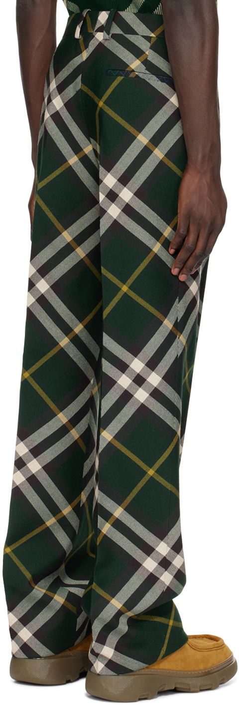 Burberry Green Check Trousers Burberry