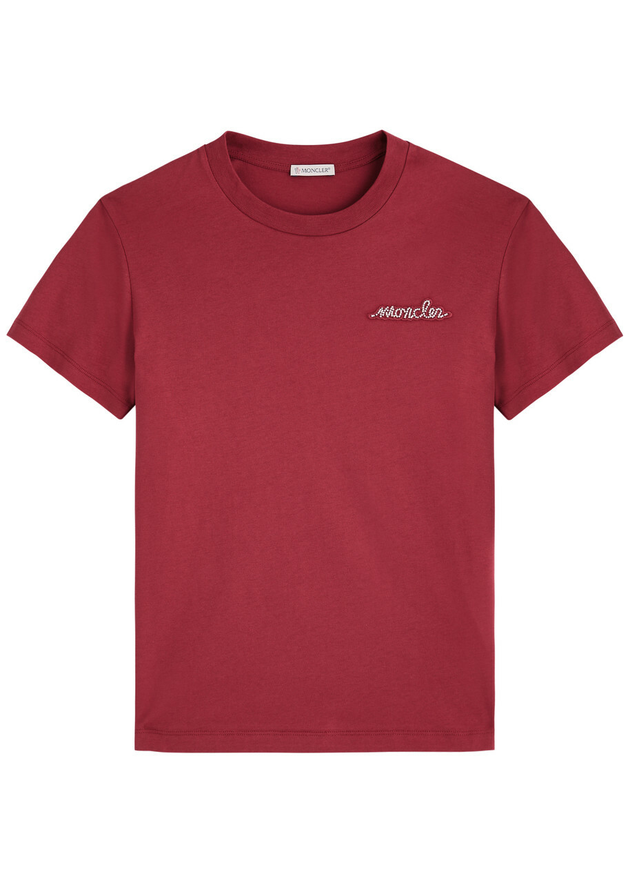Moncler Logo Cotton T-shirt Red Moncler