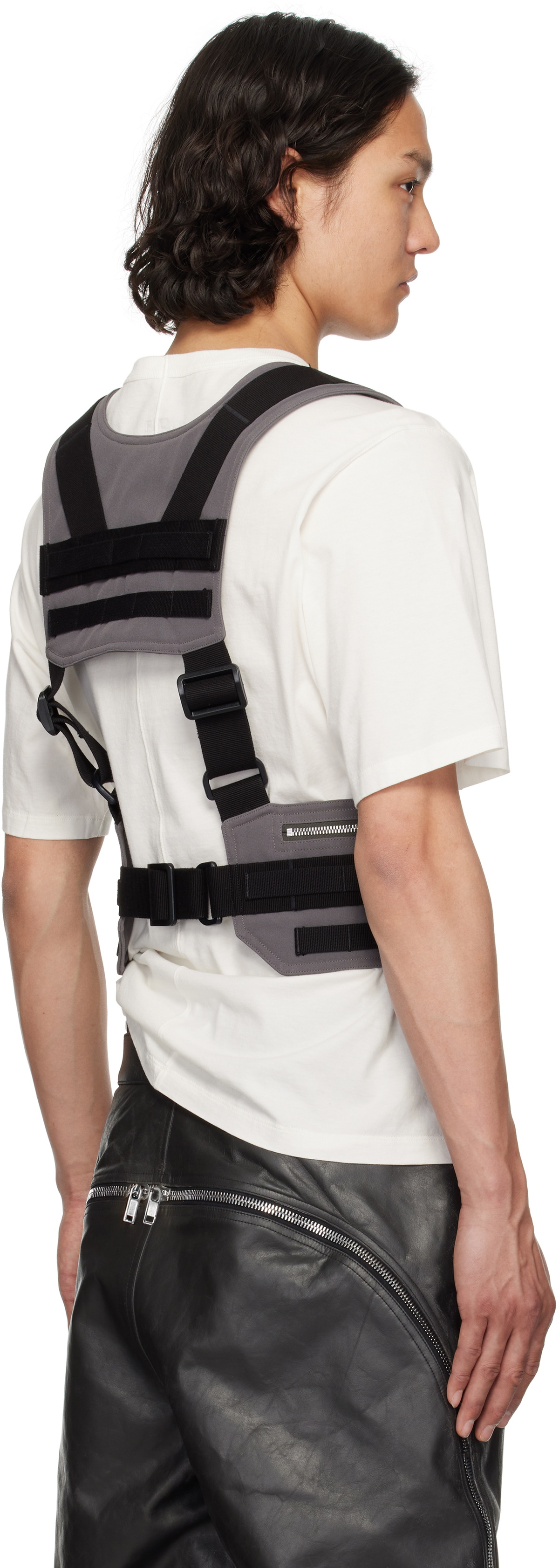 Rick Owens Gray Hollywood Harness Vest Rick Owens