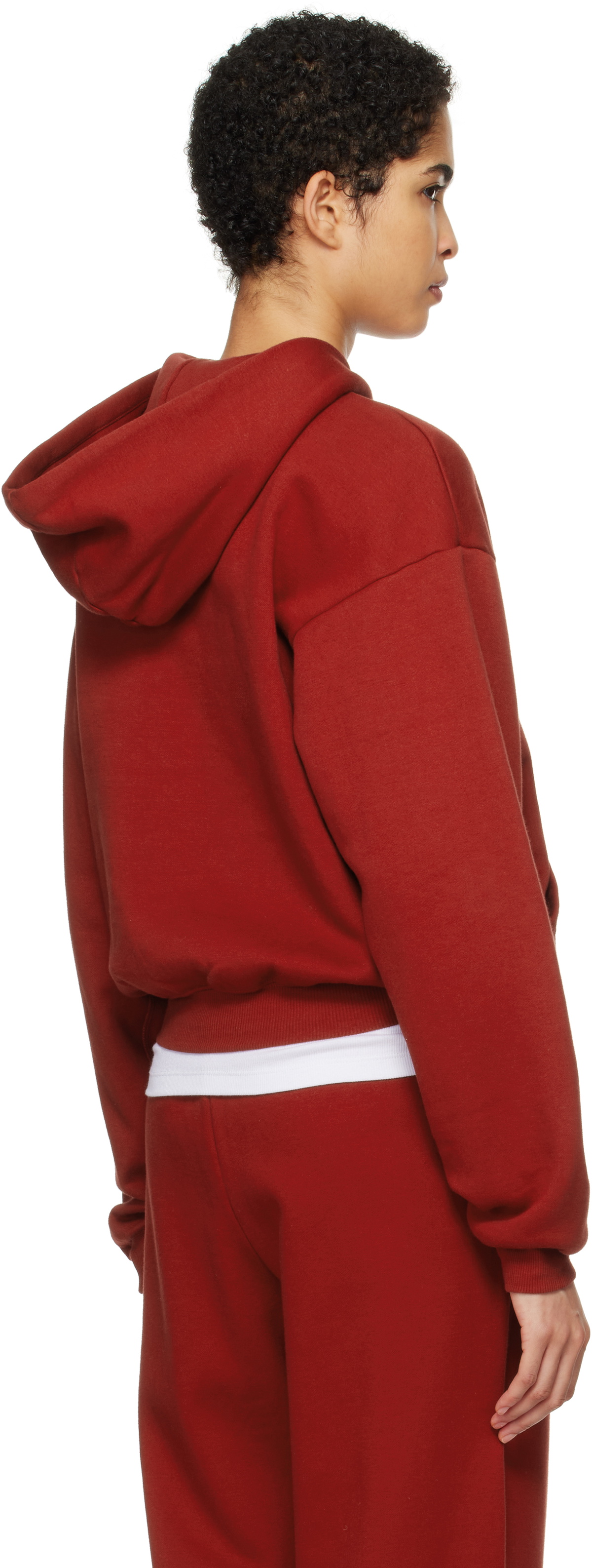 SKIMS Red Cotton Fleece Classic Hoodie SKIMS