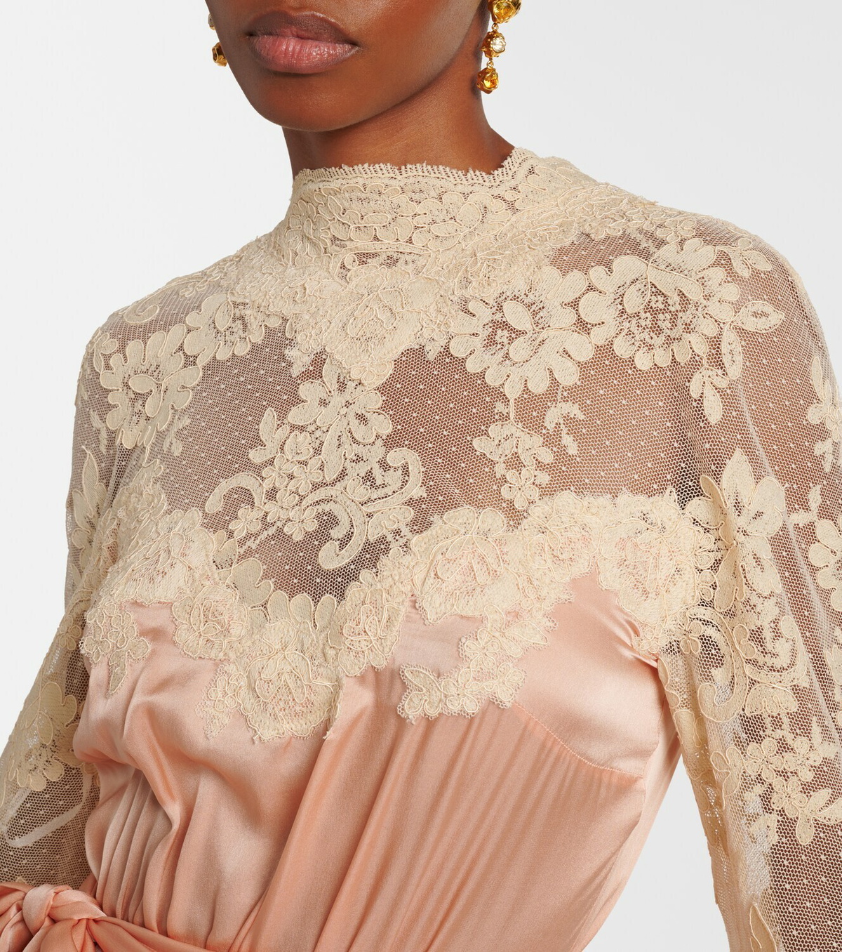 Zimmermann Hypnotic silk satin and lace gown Zimmermann