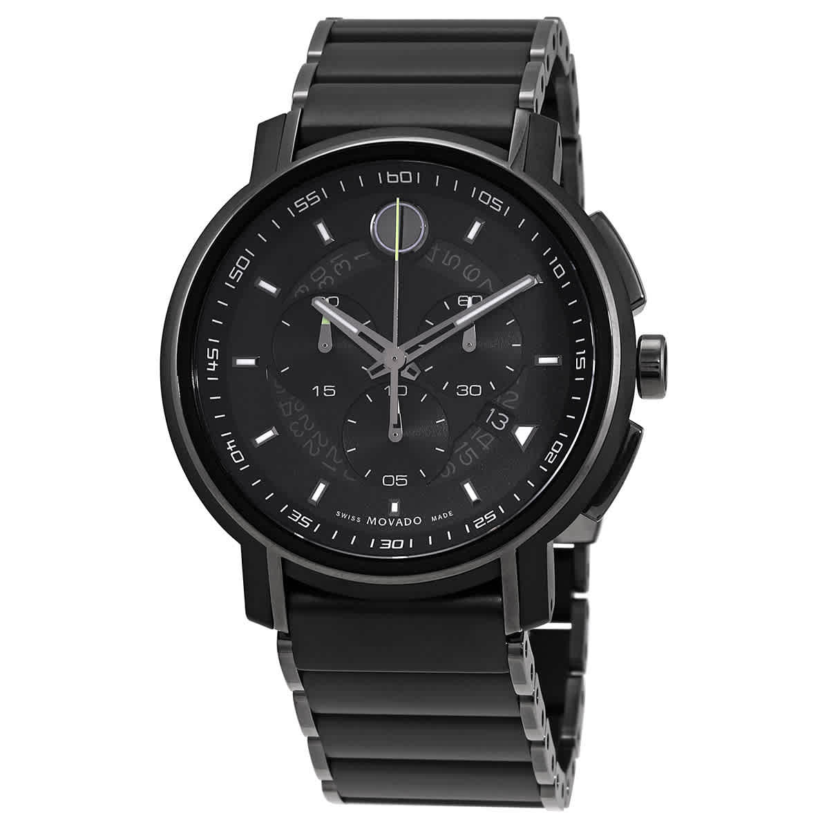 Movado Chronograph Quartz Black Dial Mens Watch 0607554 Movado