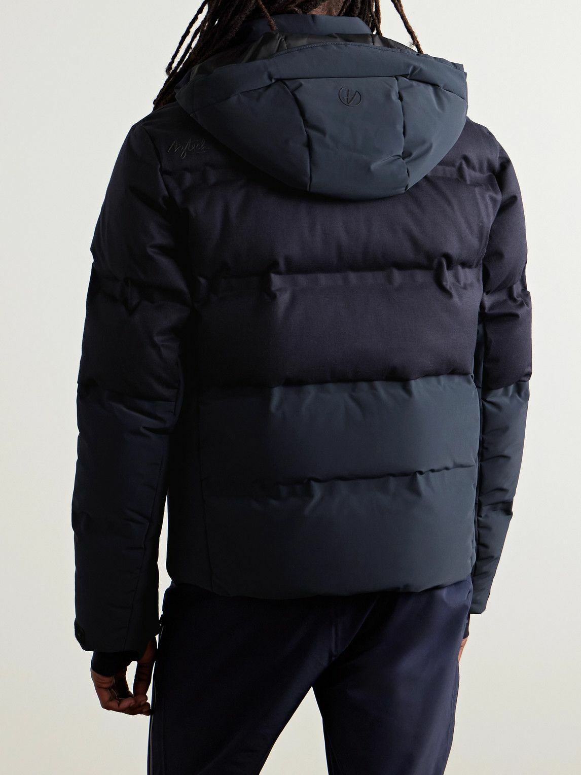 Aztech Mountain - Super Nuke Panelled Hooded Down Ski Jacket - Blue ...